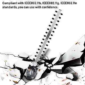 Yagi Antenna, 2.4G 25dBi High Gain Router Network Antenna, 1.5m Aluminum Alloy 16 Unit Directional Yagi Antenna