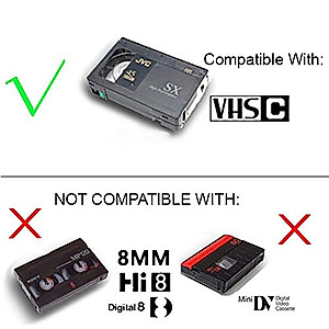 Motorized VHS-C to VHS Cassette Adapter For JVC C-P7U CP6BKU C-P6U Panasonic PV-P1 RCA VCA115