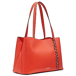 Calvin Klein Adeline Triple Compartment Tote, Spicy Orange