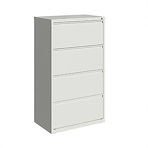 Hirsh 30-in Wide HL10000 Series 4 Drawer Metal Lateral File Cabinet White