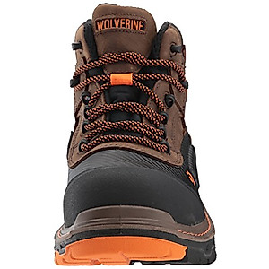 WOLVERINE mens Overpass 6" Composite Toe Waterproof Work Boot, Brown, 10 X-Wide US