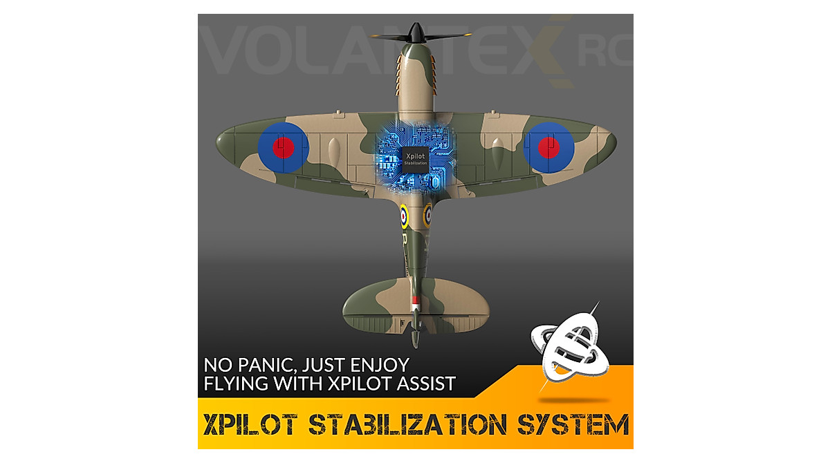VOLANTEXRC Spitfire 4-CH RC Plane - Easy Flying Fun