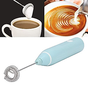 Handheld Foam Maker Powerful Milk Frother Automatic Cream Blender with 2 Eggbeater Heads Cordless Electric Milk Frothers for Coffee Cappuccino Latte Matcha Hot Chocolate (3#)