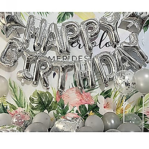 Sweet 30th Birthday Decorations Party Supplies,Silver Number 30 Balloons,30th Foil Mylar Balloons Latex Balloon Decoration,Great 30th Birthday Gifts for Girls,Women,Men,Photo Props