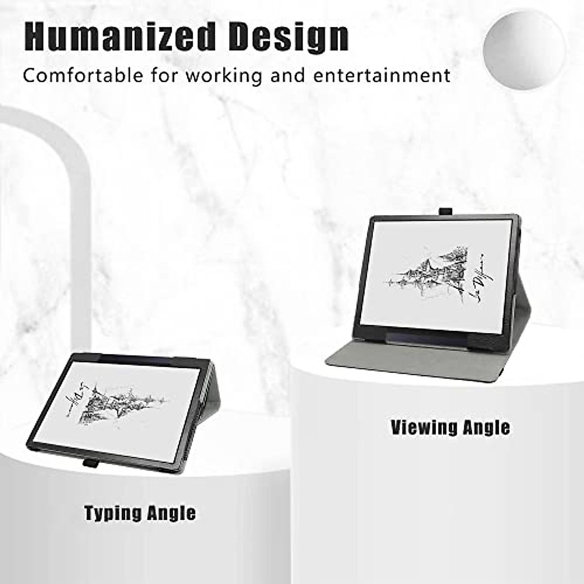 LiuShan Compatible with BOOX Tab Ultra case,BOOX Tab Ultra C Pro case,PU Leather Slim Folding Stand Cover for 10.3" BOOX Tab Ultra/BOOX Tab Ultra C Pro/BOOX Tab Ultra C ePaper Tablet,Black