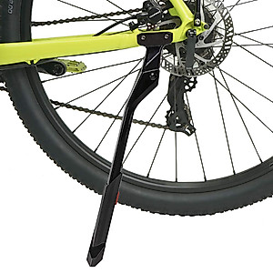 BV Bike Kickstand - Mountain Bike Kick Stand for 24-29" Bicycles - Adjustable Length, Non-Slip Sole, Aluminum Alloy Material - Black Bicycle Kickstand
