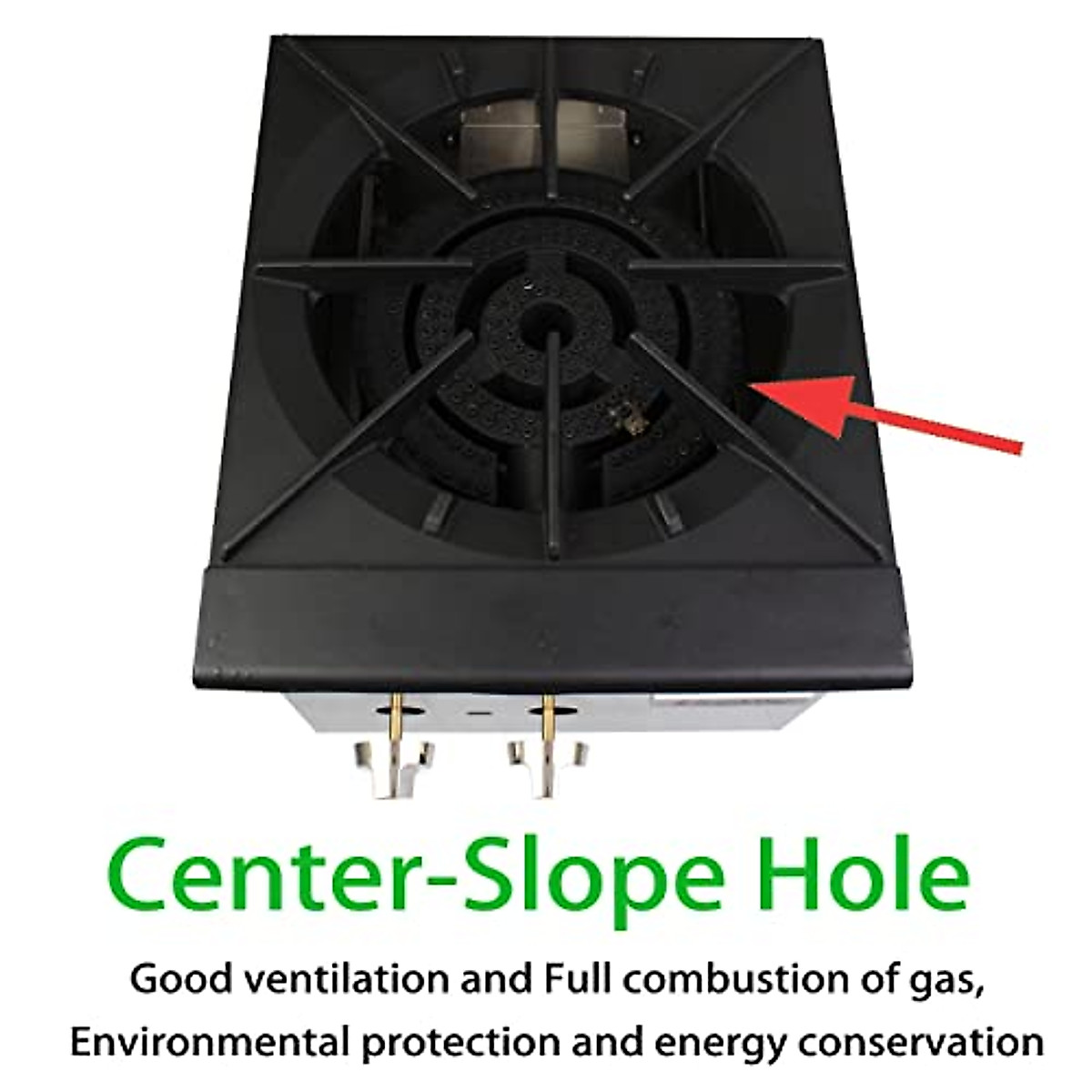 ERUPTA 18'' Single Gas StockPot Stove,Natural and Propane Gas Stove,Commercial Hot Plate for Soup,Stainless Steel Work Stove,3-Ring Cast Iron Burner Total BTU 90,000 Restaurant Equipment