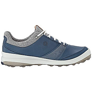 ECCO Women's Biom Hybrid 3 Gore-Tex Golf Shoe, Denim Blue Yak Leather, 5-5.5