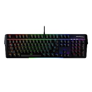 HyperX Alloy MKW100 – Mechanical Gaming Keyboard, Dynamic RGB Lighting, Onboard Memory to Save Lighting Profiles, Dust-Proof Mechanical switches, Brushed Aluminum Frame, Detachable Wrist Rest