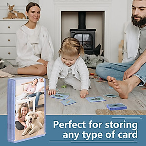 Vmiapxo 100 Pcs 3" x 4" Hard Plastic Card Sleeves, for Cards Waterproof Collector Card Sleeves Plastic Card Holder Protectors for Trading Cards Game Cards Sports Baseball Card