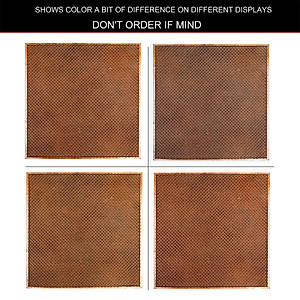 Tin-Look Ceiling Tiles Farmhouse Tin Ceiling Tiles for Cafe Club Salon Hotel Store Bar 2'x2' PL20 Archaic Copper 10pcs