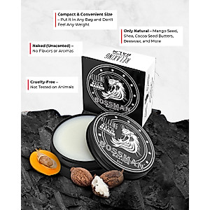 Bossman Relaxing Beard Balm - Beard Tamer, Relaxer, Thickener and Softener Cream - Beard Care Product - Made in USA (Naked Scent)