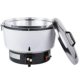 Avantco GRCNAT Natural Gas 110 Cup (55 Cup Raw) Gas Rice Cooker - 14,000 BTU