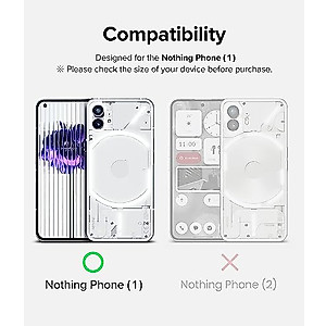 Ringke Fusion-X [Anti-Scratch Dual Coating] Compatible with Nothing Phone 1 Case, Transparent Augmented Bumper Shockproof Cover Designed for Nothing Phone (1) - Clear
