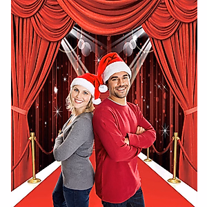 10X10FT Hollywood Theme Party Decorations Photo Backdrops Red Carpet Backgrounds Vinyl Photography Background Backdrops for Wedding Birthday Party Decoration CY-053