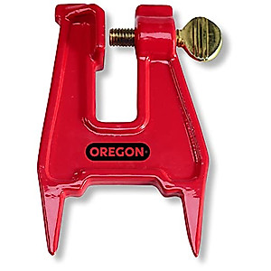 Oregon Filing Vise - Pocket Stump Vise for Filing Chainsaw Chains in the Field, Saw Vise for Secure Filing Set-up on any Tree Stump, Essential Chainsaw Accessories (26368A),Red