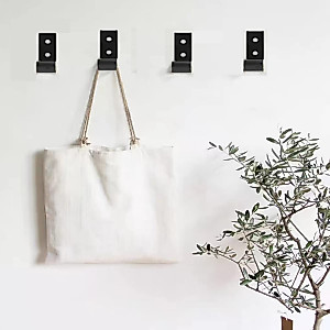 YIUIRUOI 2 Pcs Aluminum Alloy Folding Coat Hook with Screws for Bedroom/Living Room/Wardrobe Etc. (Black)