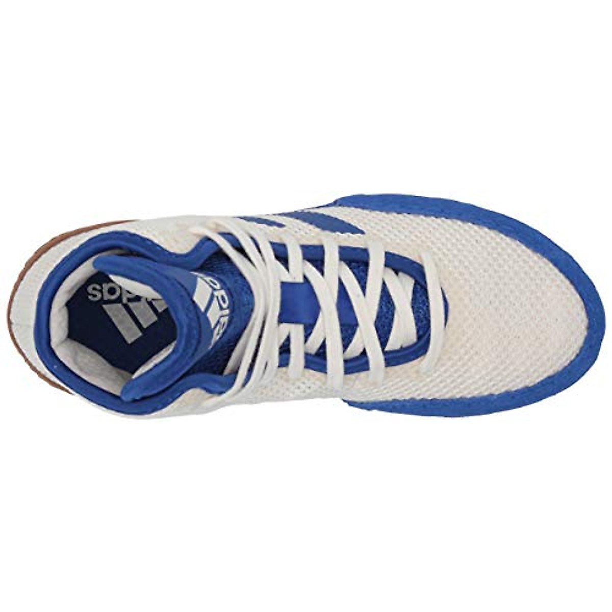 adidas Boy's Tech Fall 2.0 Wrestling Shoe, White/Royal Blue/Gum, 1.5 Little Kid