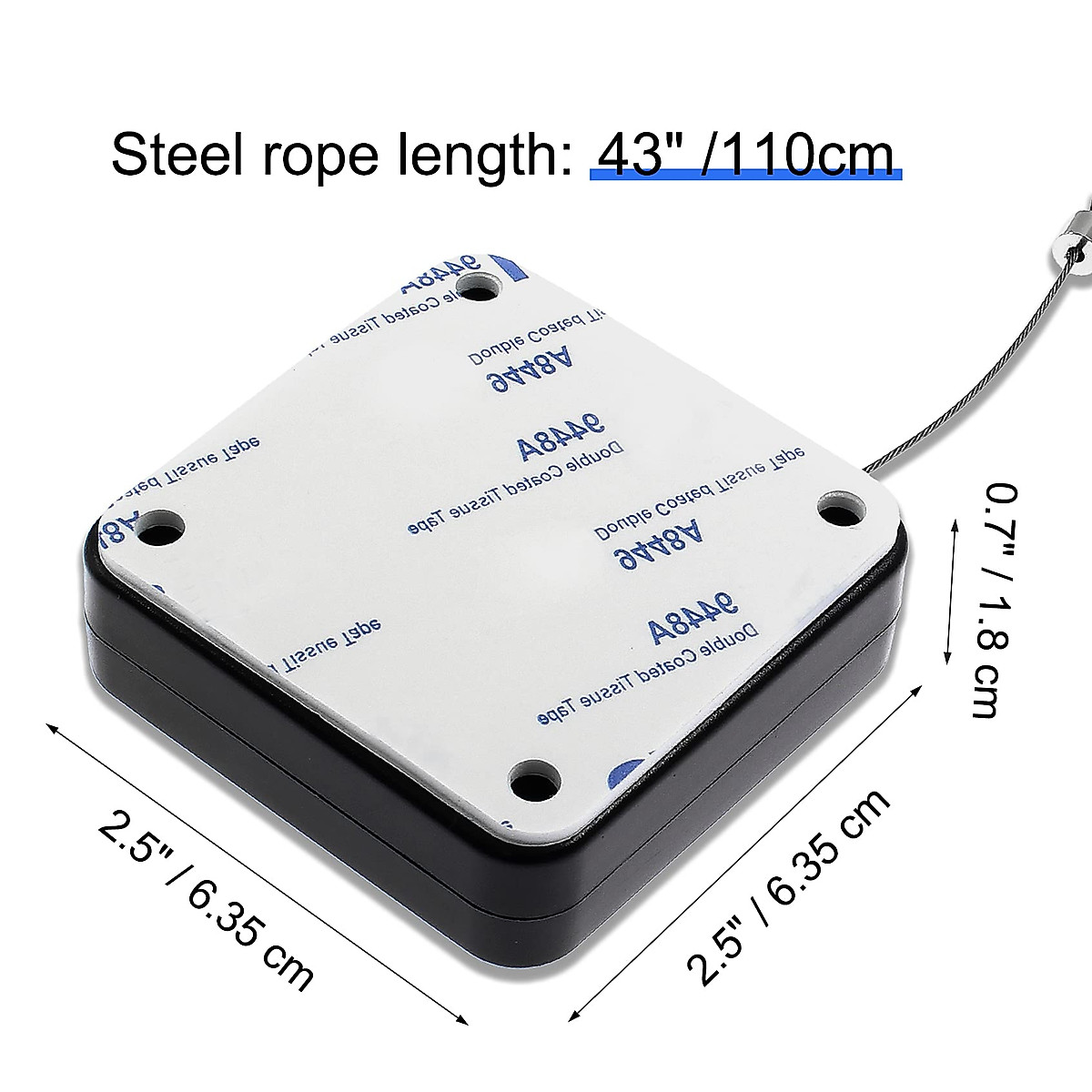 Rierdge 800g Set of 2 Punch-Free Automatic Sensor Door Closer, Multifunctional Drawstring Auto Door Closer for Residential Commercial Bedroom Room Storm (2 Pcs Black)