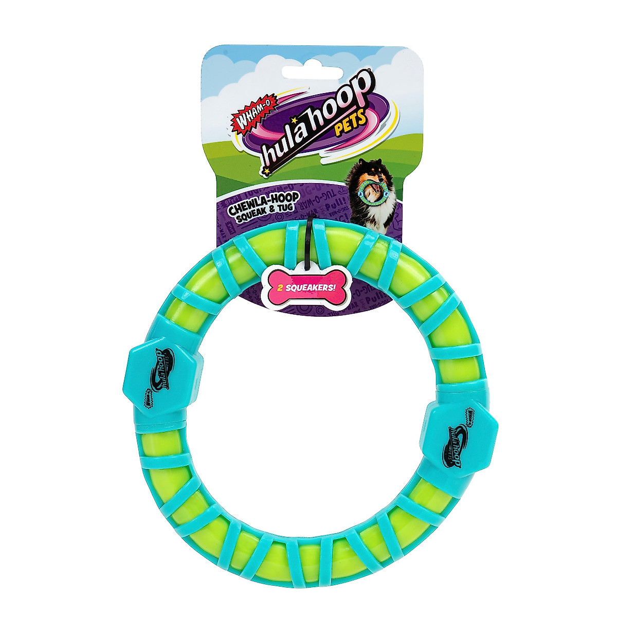 Wham-O Pets Jazwares Chewla-Hoop Squeak - Squeaky Ring Dog Toy