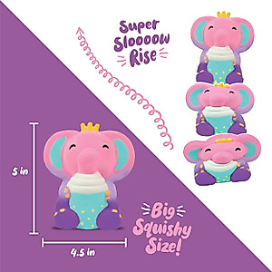 DOODLE HOG Elephant Squishy Painting Kit - Squishy Toys for Kids, Squishies for Kids - Slow Rise Squishy Animals - Ideal Arts and Crafts, Gifts for 8-12, Girls & Boys, Easter Basket Stuffers