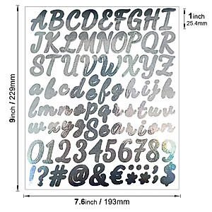 16 Sheets Gold Cursive Alphabet Stickers for DIY Projects
