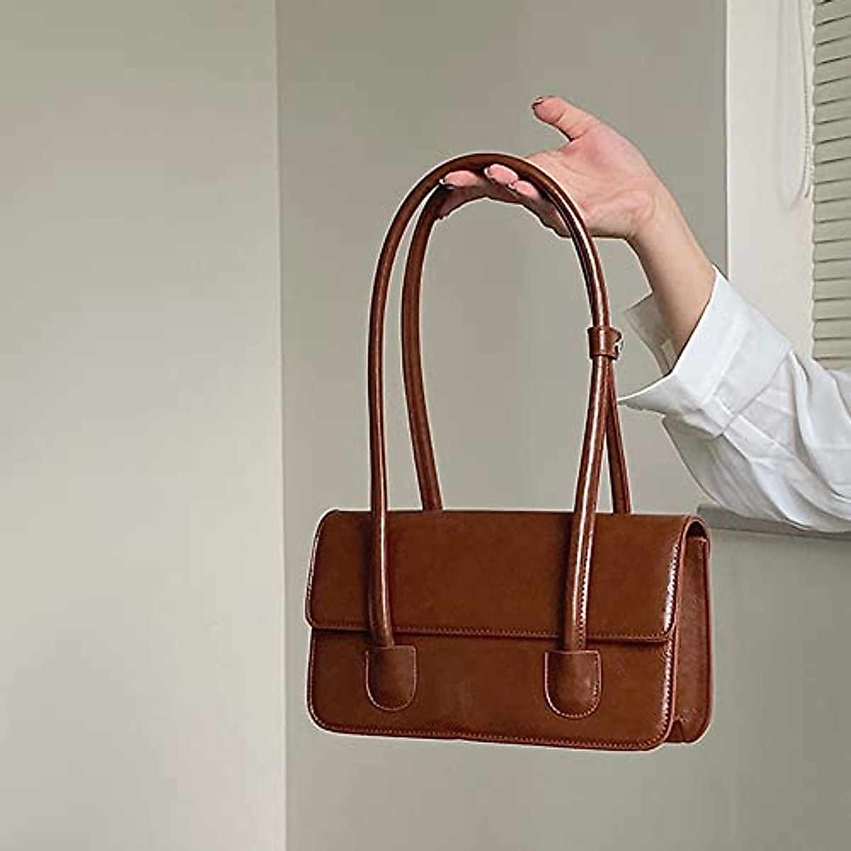 Chloe soo Shoulder Bag for Women Leather Brown Tote Bag Large Work Bag 14BN