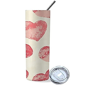 Medpol love kisses valentines insulated tumblers coffee cup Gift，love kisses valentines Drinking Glasses-Tea Cup-Coffee Mug tumbler with lid and straw 20 oz insulated tumbler cups