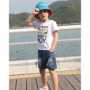 18 Months Boy Clothes Toddler Boy Clothes Little Boy Clothes Short Sleeve White T-Shirt Denim Shorts Set Toddler Boy Summer Outfits 18-24 Month Boy Clothes