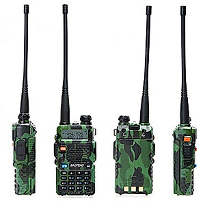 2 Pack Baofeng UV-5R Two Way Radio Camo Portable Ham Radio with 2 Pack 771 Antenna