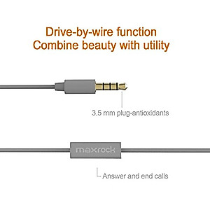 MAXROCK Sleeping Headphones, in-Ear Soundproof Earplug Soft Earbuds with Mic Noise Cancelling Sleep Earphones Earpods for Side Sleeper, Insomnia, Snoring, Air Travel, Bedtime Listening… (Gray)