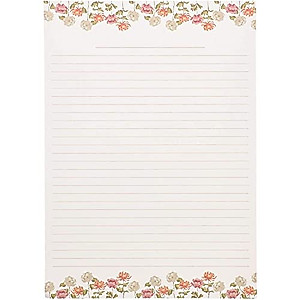 Paper Junkie 60 Sheets Vintage Floral Stationary with 30 Envelopes, Letter Writing Paper for Poems, Thank You Notes, Pen Pal, Scrapbook, Calligraphy (6 Designs, 10.2 x 7.25 In)