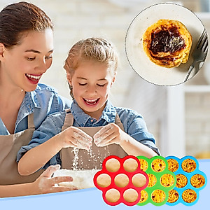 3 Pack Silicone Air Fryer Egg Bite Mold 8 Inch Large Silicone Egg Bite Mold for Air Fryer Reusable Egg Bite Pan with Lid, Alternative to Sous Vide Egg Bite Maker for Cooking Air Fryer Accessories