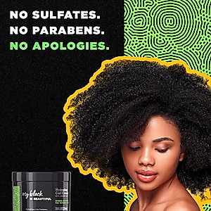 MY BLACK IS BEAUTIFUL Sulfate Free Hydrating Curl Cream for Curly and Coily Hair with Coconut Oil, Honey and Turmeric, 7.6 Fl Oz