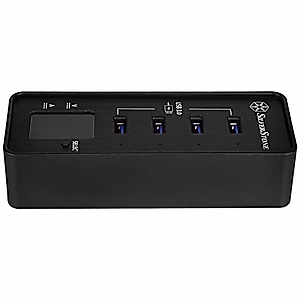 SilverStone Technology Smart Four Port USB 3.0 Hub with Fast Charging & Power LED Meter EP03B (RL-EP03B)