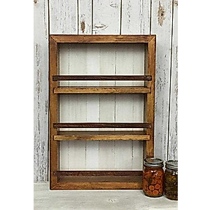 Mansfield Cabinet No. 101 - Solid Wood Spice Rack Cabinet Early American/Mustard Yellow