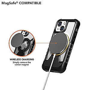 Rokform - iPhone 13 Mini Case, Crystal Series, Dual Magnet Plus MagSafe Compatible, Slim Magnetic Clear Apple Case, iPhone Cover with RokLock Twist Lock, Drop Tested Armor (Clear)