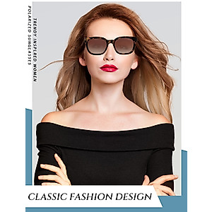 Xuhal 4 Pairs Polarized Sunglasses for Women Men Classic Square Trendy Sunglasses for Women Boys Girls UV Protection Lens Sunnies Vintage Eyewear Retro Trendy Shades Sun Glasses, 4 Styles
