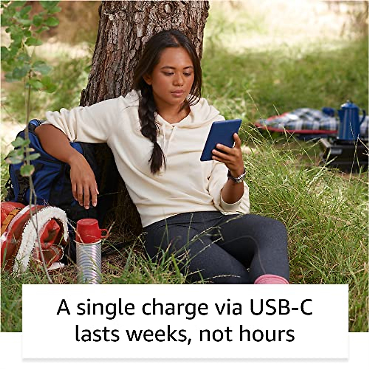 Kindle (2022 release) – The lightest and most compact Kindle, now with a 6” 300 ppi high-resolution display, and 2x the storage - Denim