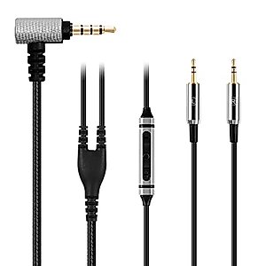 Audio Replacement cable Compatible for Sol Republic Master Tracks HD,Tracks HD2,Sol Republic V10 V12,Sol Republic X3 Headphones, in-line Mic Control Headphone Cord Works on iOS/Android/Xiaomi(4.6ft)