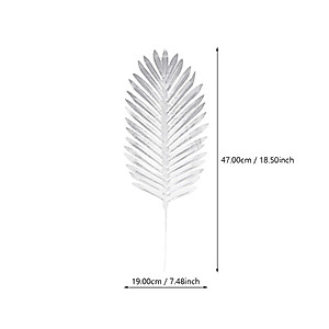 VALICLUD 24pcs Simulation Blade Artificial Leaf Party Artificial Leaves Golden Palm Leaves Floral Arrangement Leaf Picks Monstera Decor DIY Wreath Craft Supply Wedding Banquet Plastic Vase