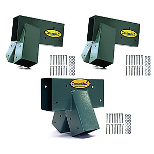 Eastern Jungle Gym Swing Set Bracket Kit with 2 Easy 1-2-3 A-Frame Brackets and 1 Easy 1-2-3 A-Frame Middle Bracket