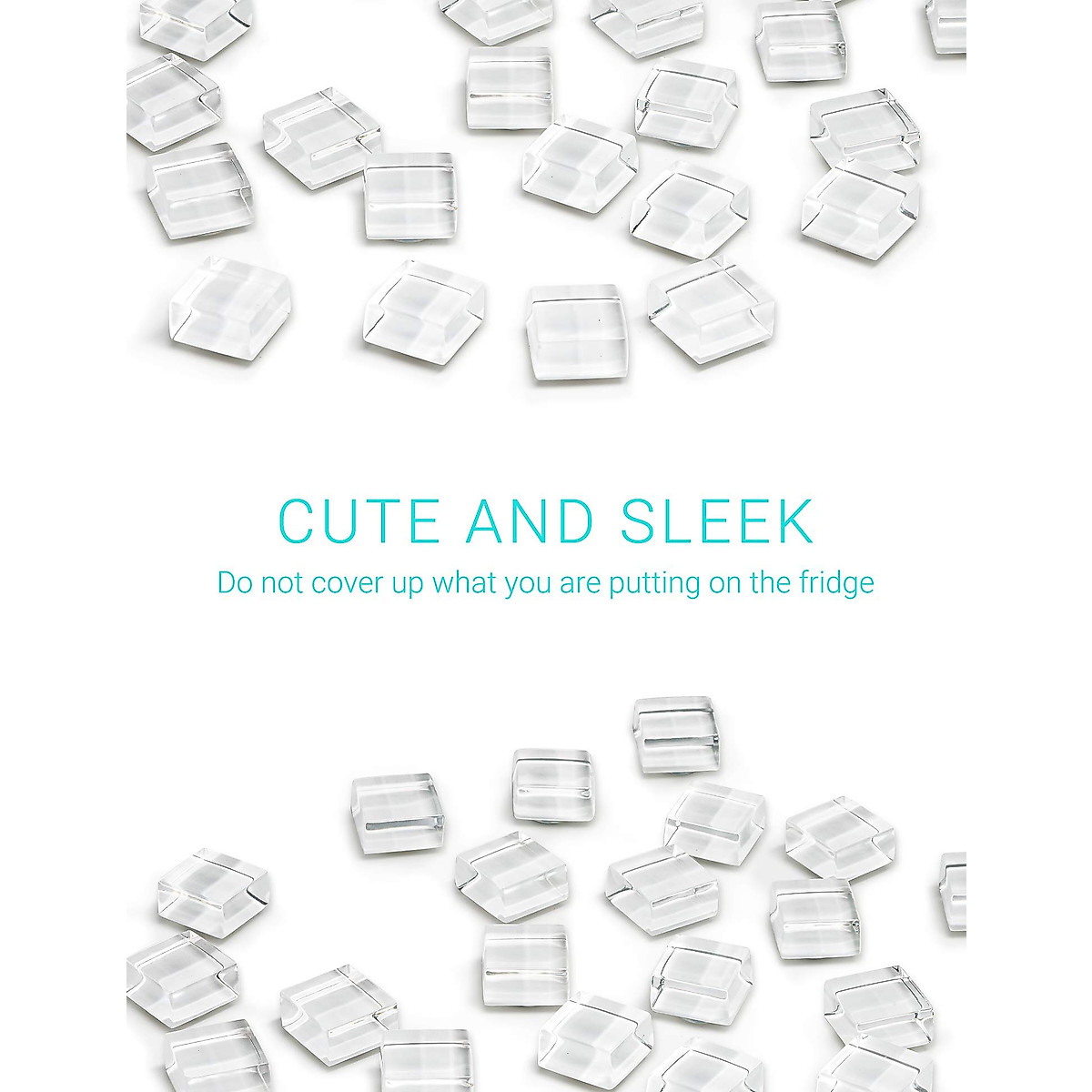 Mymazn Fridge Magnets Refrigerator Magnets for Fridge Cute Glass Magnets Decorative Kitchen Office (White)