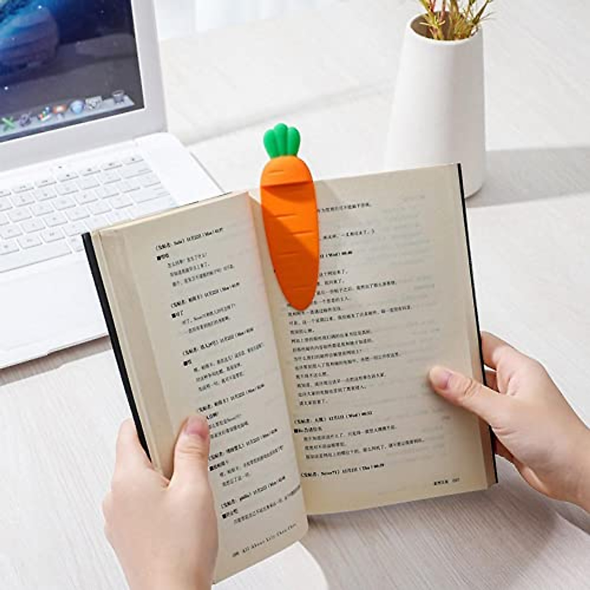 Cute Kawaii Carrot Bookmark Cartoon 3D Stereo Book Marks for Kids DIY Decoration Supplies Stationery Office Gift U4Z9 School