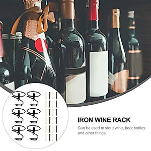 DOITOOL Spiral Wine Wall Holder 6Pack Wall Mounted Wine Racks Metal Wine Bottle Display Holders Red Wine Bottle Rack with Screws for Wine Storage Bar Home Kitchen Decor