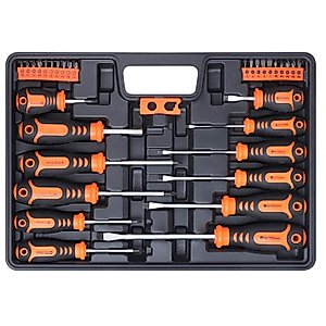 HORUSDY 33-Piece Magnetic Screwdrivers Set with Case, Includs Phillips, Slotted, Pozidriv, Torx
