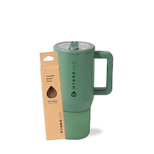 HydroJug Sage 20oz Traveler + Replacement Straws
