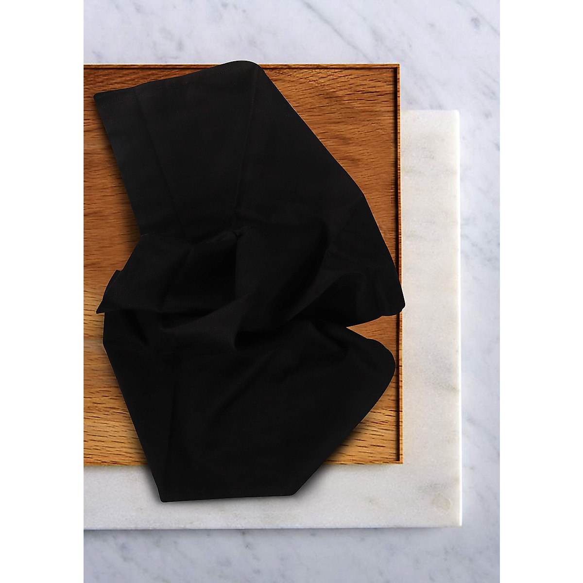 Urban Villa Christmas Kitchen Towels Premium Quality 100% Cotton Solid Kitchen Towels Set of 6 Ultra Soft Size 20X30 Inches Black Color Kitchen Towel Highly Absorbent Kitchen Towels