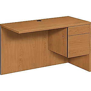 HON 10515RCC 10500 Series L Workstation Return, 3/4 Height Right Ped, 48w x 24d, Harvest