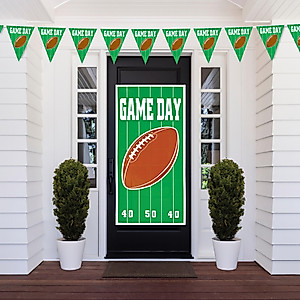 Game Day Football Door Cover Party Accessory (1 count) (1/Pkg)